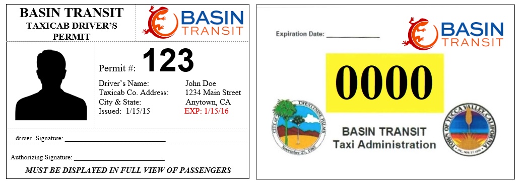 Taxi Administration – Basin Transit